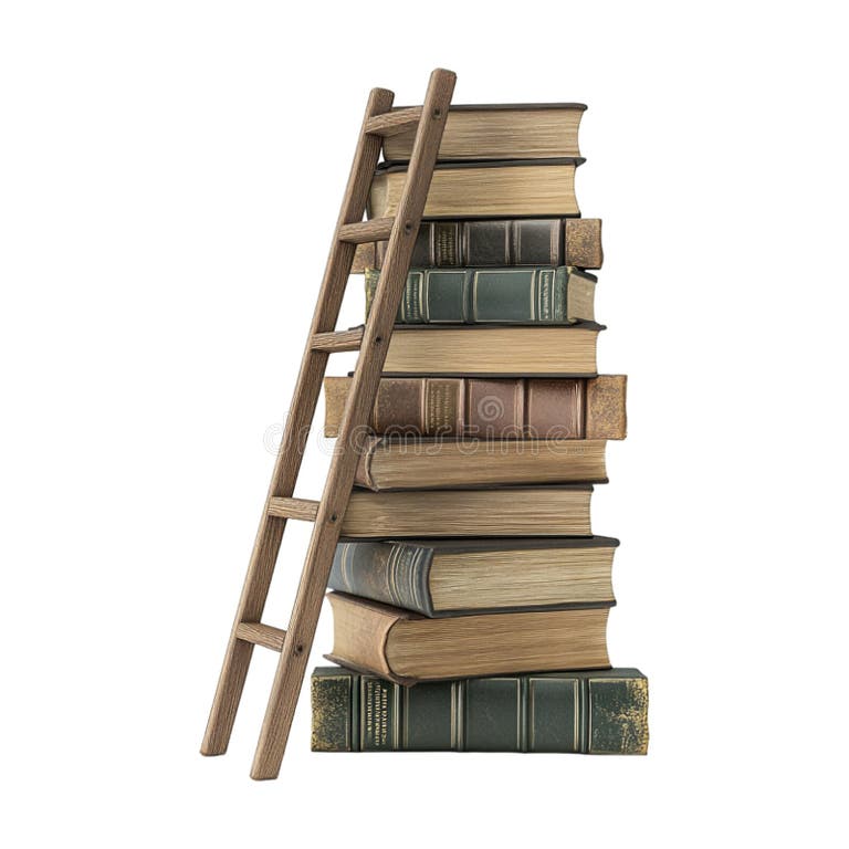 Stack of Books with Stair on Transparent Background - Ai Generated ...