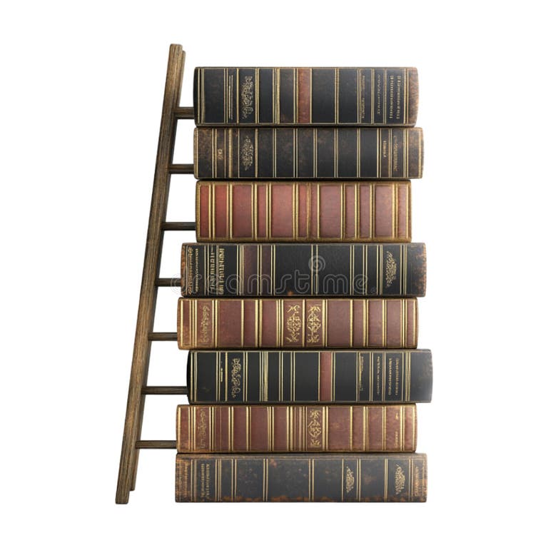 Stack of Books with Stair on Transparent Background - Ai Generated ...