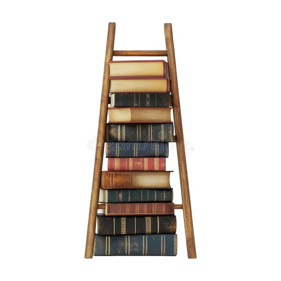 Stack of Books with Stair on Transparent Background - Ai Generated ...