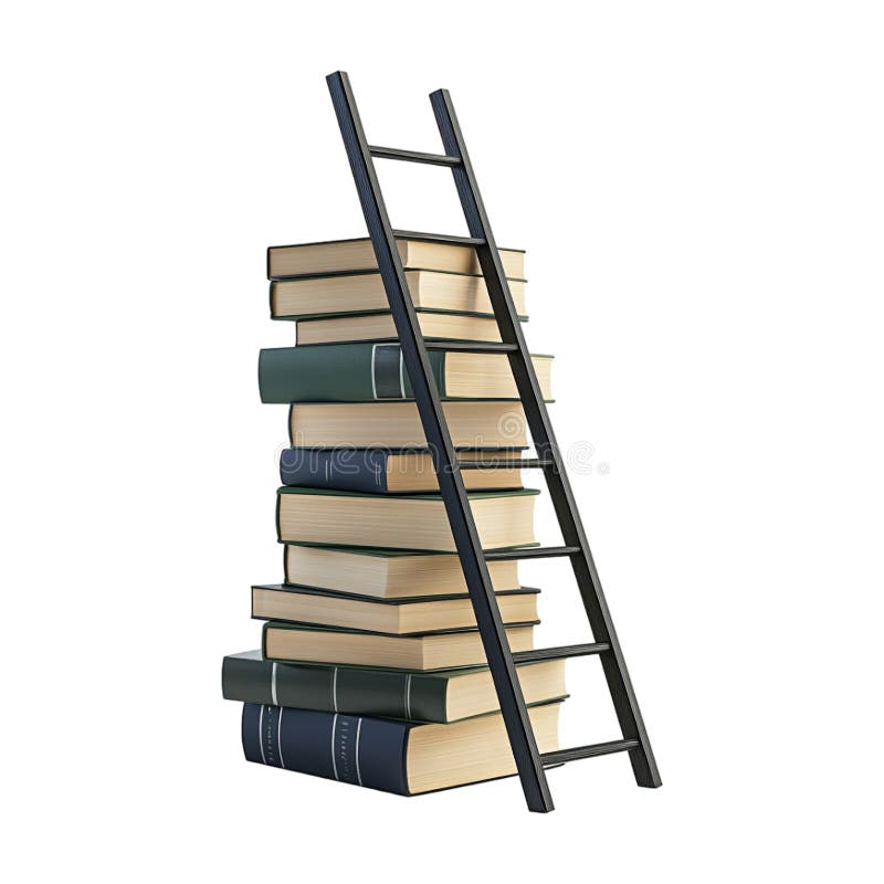 Stack of Books with Stair on Transparent Background - Ai Generated ...