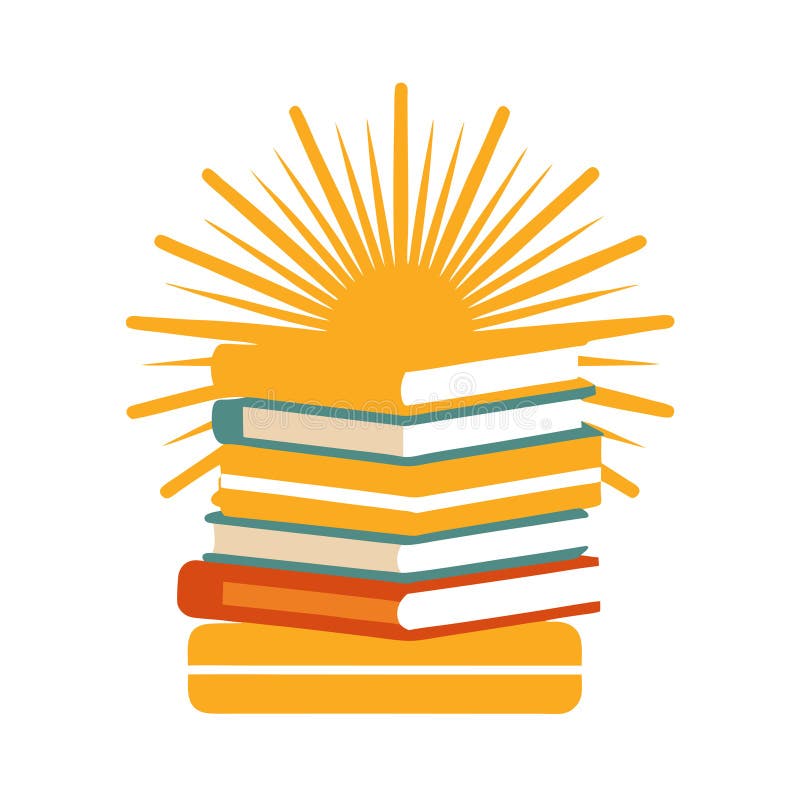 Stack of Books with Sunlight, Education and Knowledge Concept ...