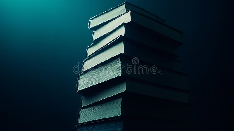 Stack of Books Symbolizing Intellectual Growth Stock Illustration ...