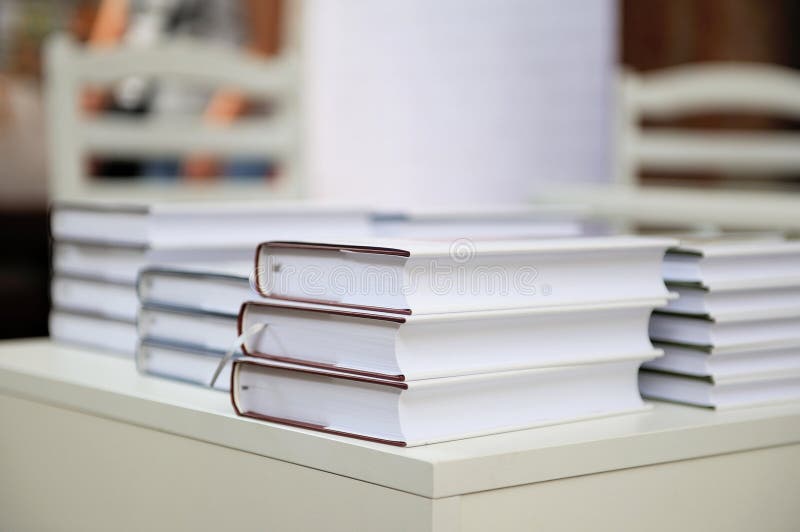 A Stack of Books on a Table Stock Image - Image of table, stack: 78498869