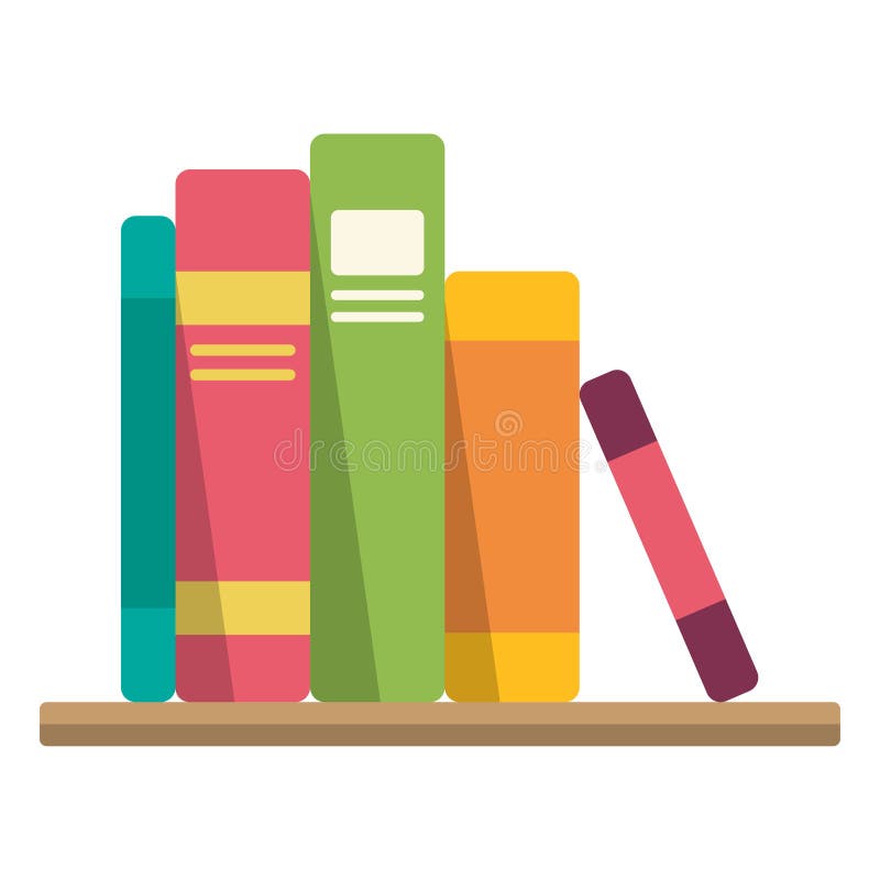 Stack of Books, Textbook for University Library Stock Vector ...