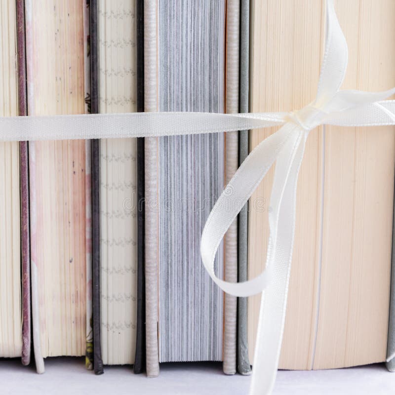 Stack of Books Tied with a Bow Stock Image - Image of literature ...