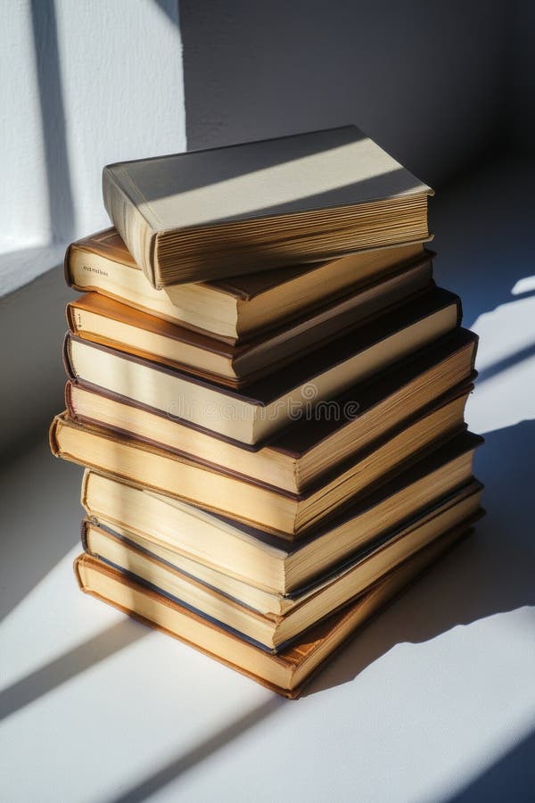 A Stack of Books with the Top Book Being a Hardcover Edition of a Book ...