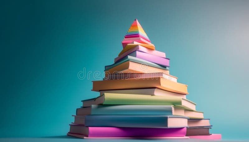 A Stack of Books Under a Christmas Tree Generated by AI Stock ...