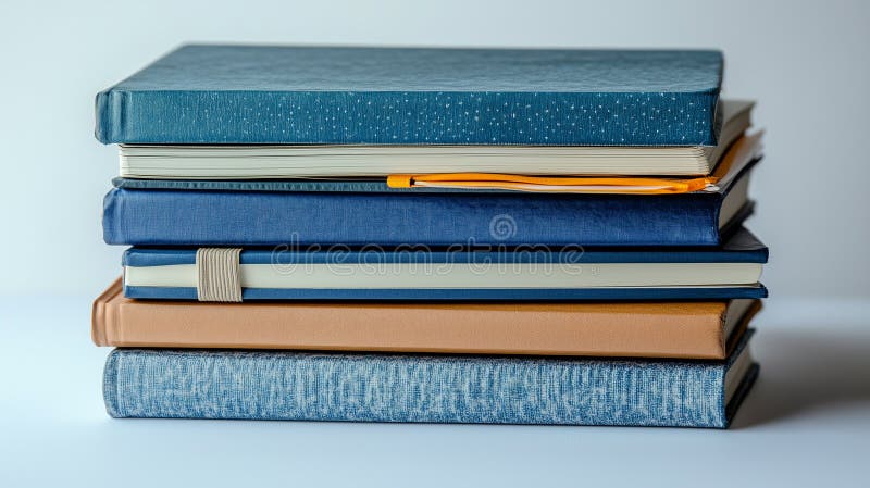 Stack of Several Colorful Books with Different Textures and Designs ...