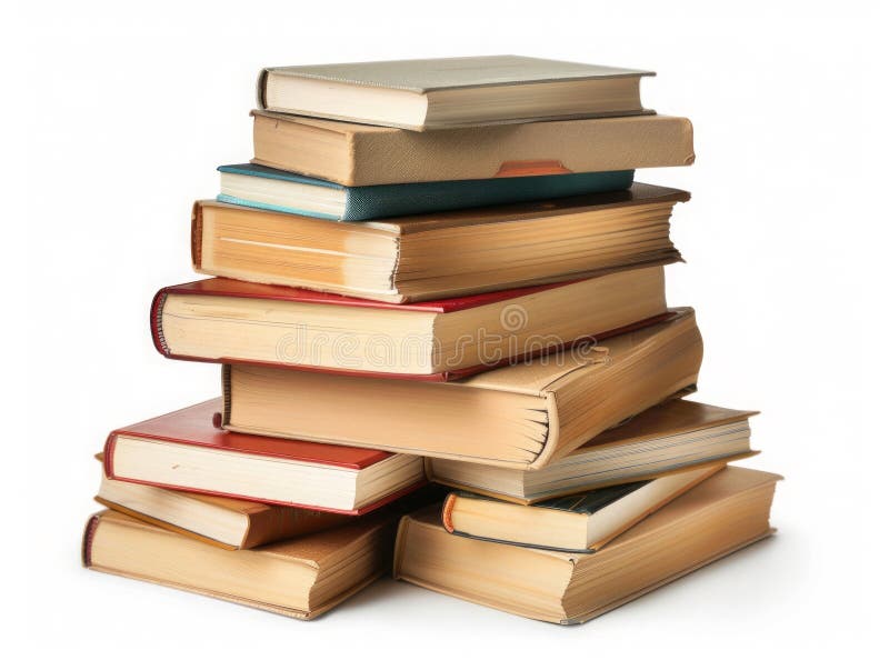 Many Books Together Forming a Column. Stock Illustration - Illustration ...