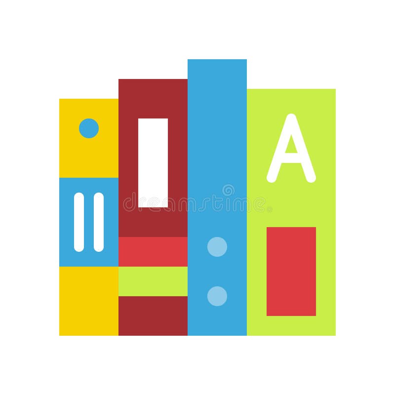 Stack of Books Vector, Back To School Flat Design Icon Stock Vector ...