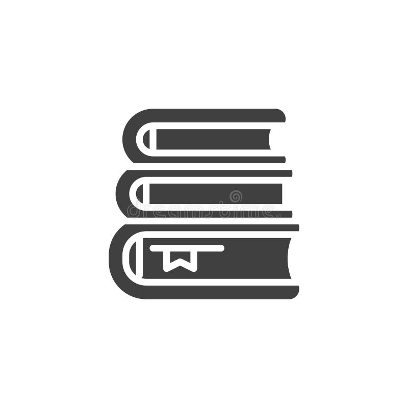 Stack of books vector icon stock illustration. Illustration of vector ...