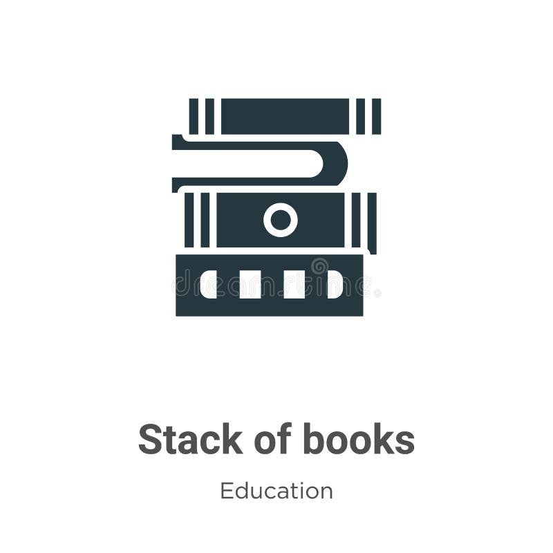 Stack Of Books Vector Icon On White Background. Flat Vector Stack Of ...