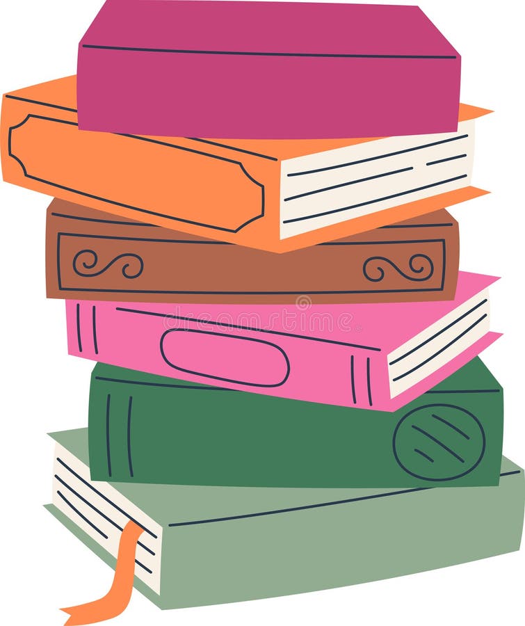 Stack of Books stock vector. Illustration of book, literature - 303792301