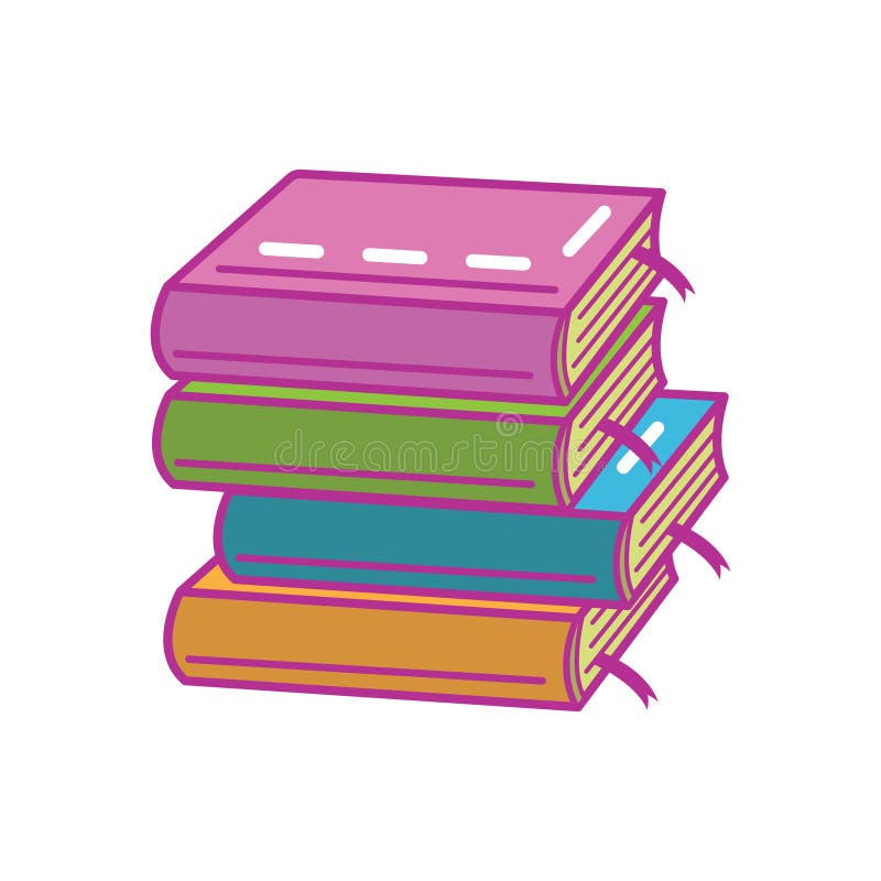 Stack of Books. Vector Illustration Decorative Design Stock Vector ...