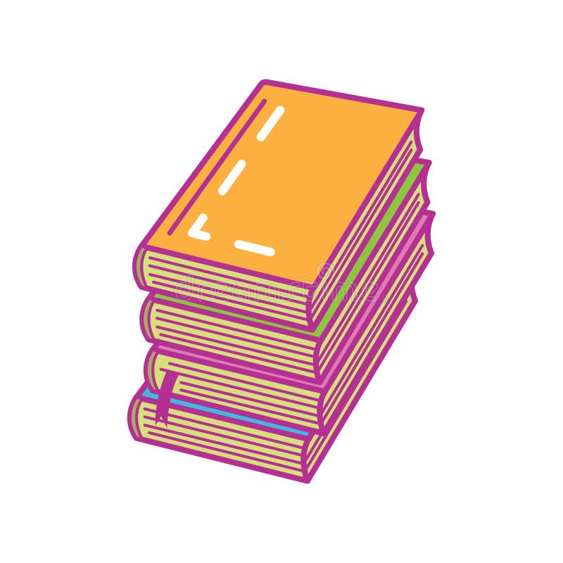 Stack of Books. Vector Illustration Decorative Design Stock Vector ...