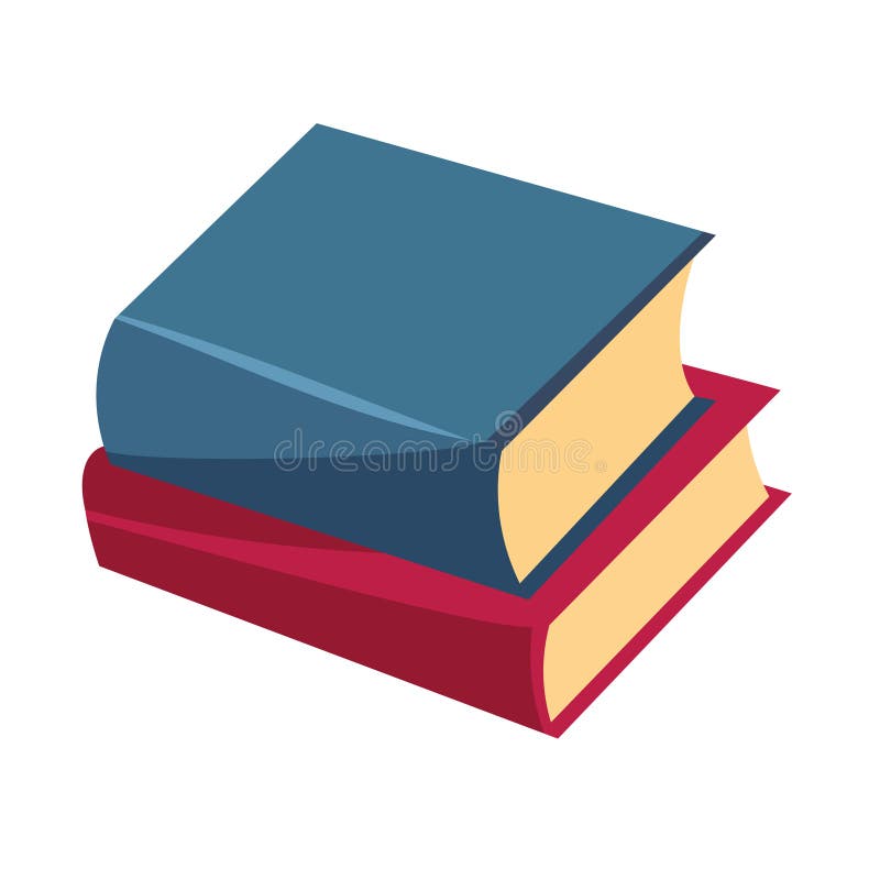 Stack of Books Vector Illustration, Two Thick Book Icon, Encyclopedia ...