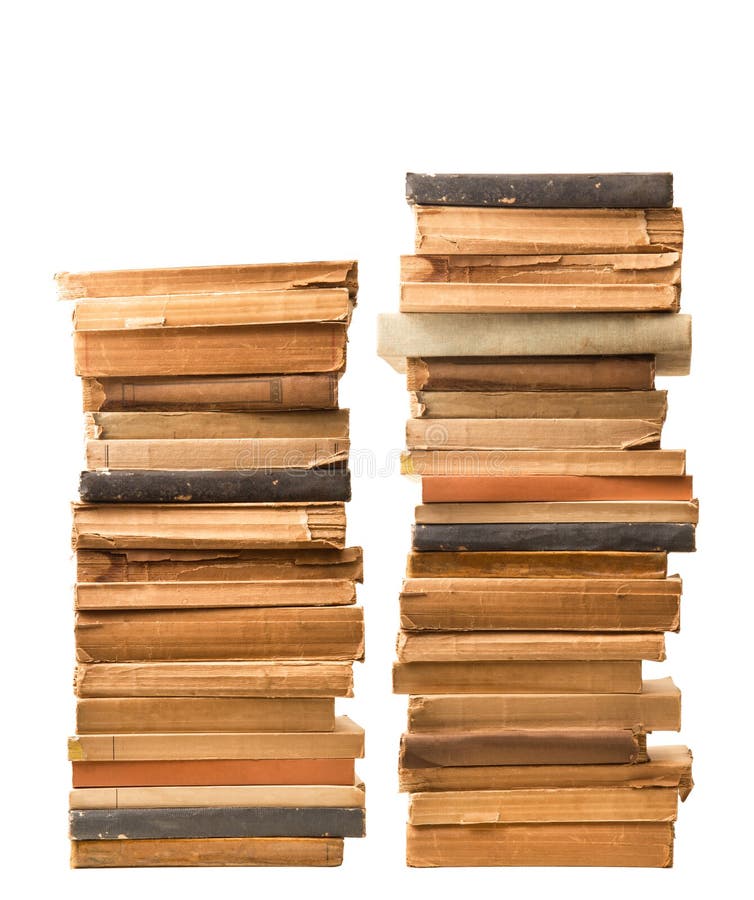 Stack of Books in White Background Stock Photo - Image of literature ...