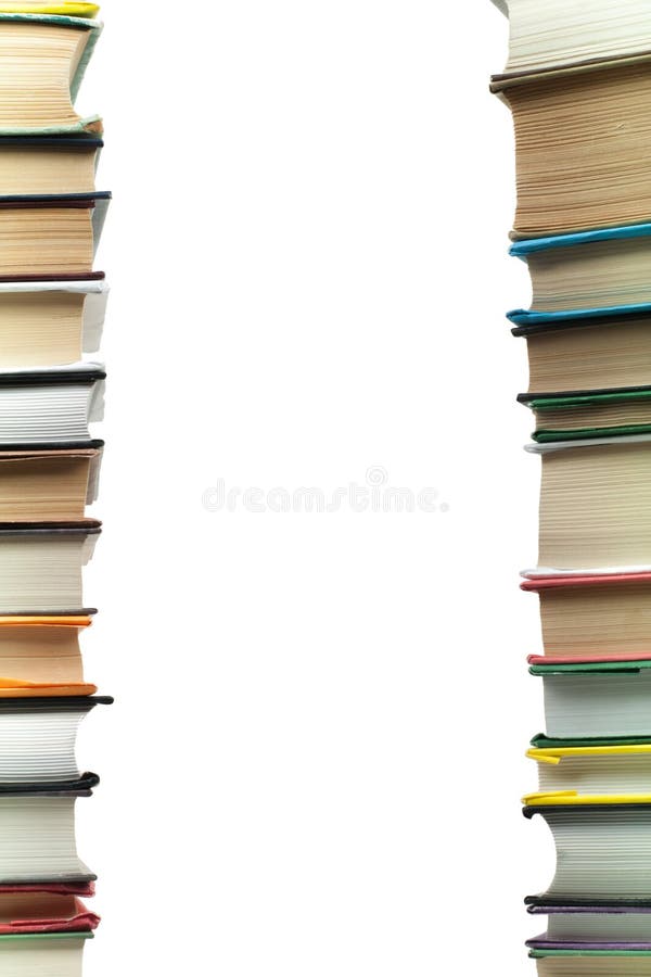 Stack Books White Background Copy Space Your Text Ideas Business Self ...
