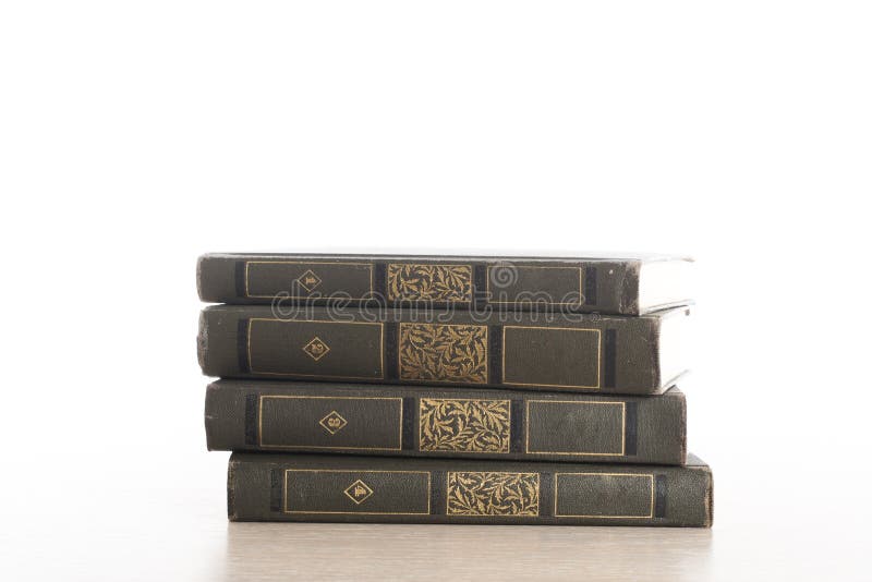 Stack of Books on White Background. Education Concept. Back To School ...