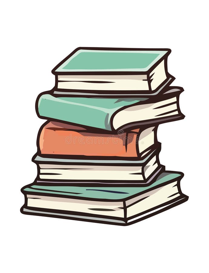 Stack of Books on White Background, Knowledge and Learning Stock ...