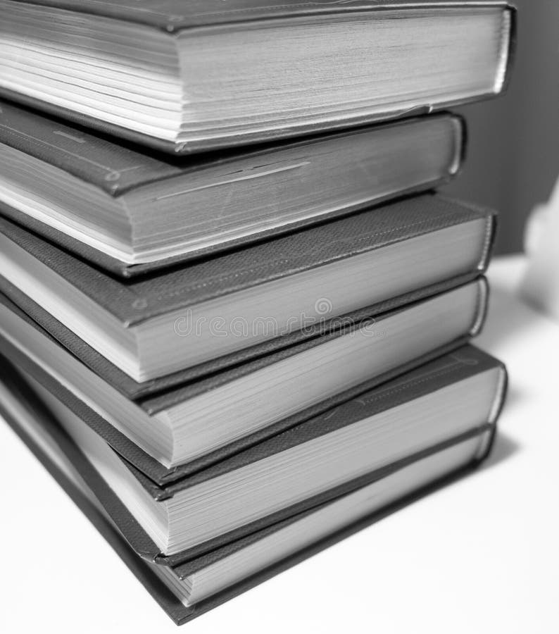 Stack Of Books On A White Background One Book Is Yellow Stock Image Image Of Bookshelf Stack