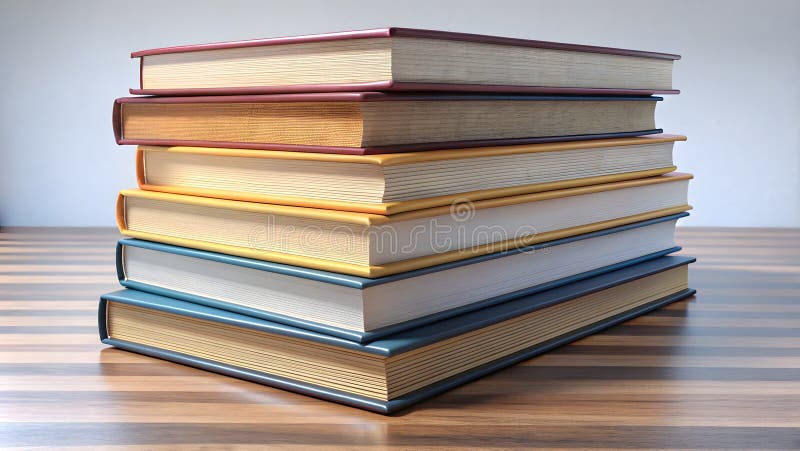 Stack of Books on a Wooden Table. Back To School Concept. Stock ...
