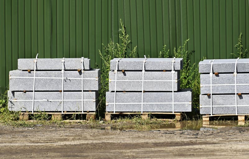 Stack of border stones stock image. Image of brickwork - 319261351