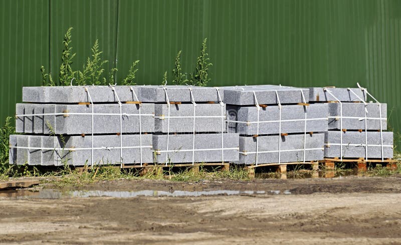 Stack of border stones stock photo. Image of stone, grey - 319261354
