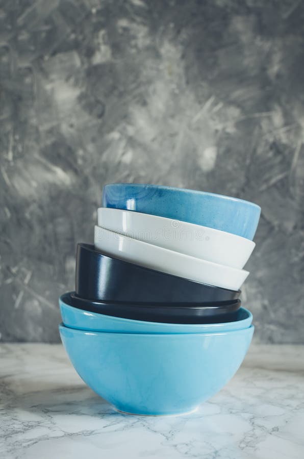 Stack of bowls stock image. Image of cooking, food, dining - 137132985