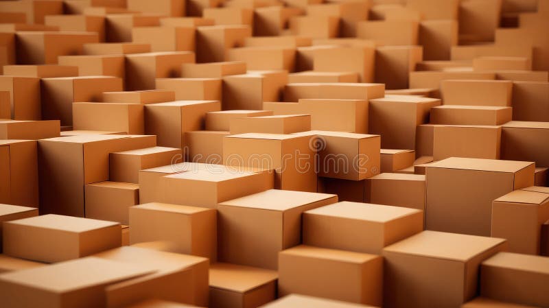 Stack box background stock illustration. Illustration of corrugated ...