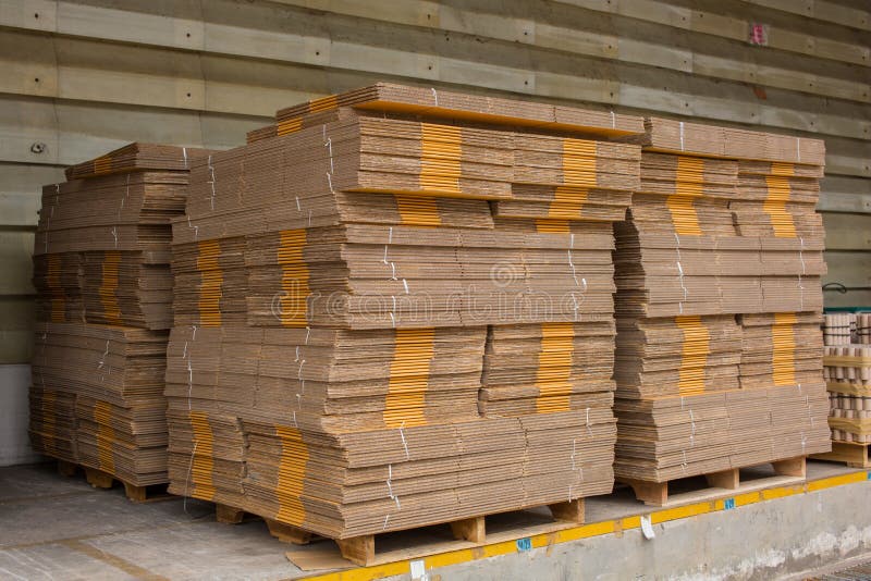 Stack of Box, Waiting for Delivery in a Warehouse Stock Photo - Image ...