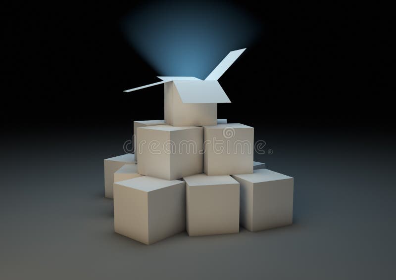 Stack of boxes stock illustration. Illustration of transportation ...