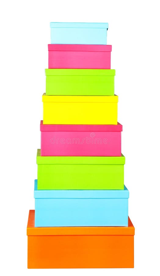 Stack of boxes stock photo. Image of azure, orange, arrangement - 42423870