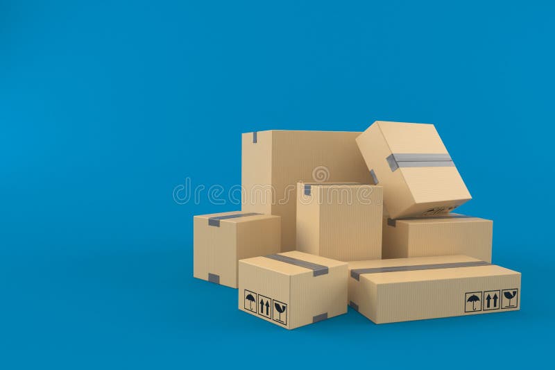 Stack of boxes stock illustration. Illustration of package - 125900973