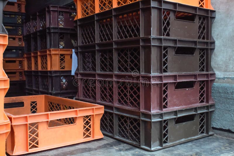 A Stack of Boxes To Transport Goods Stock Photo - Image of morning ...