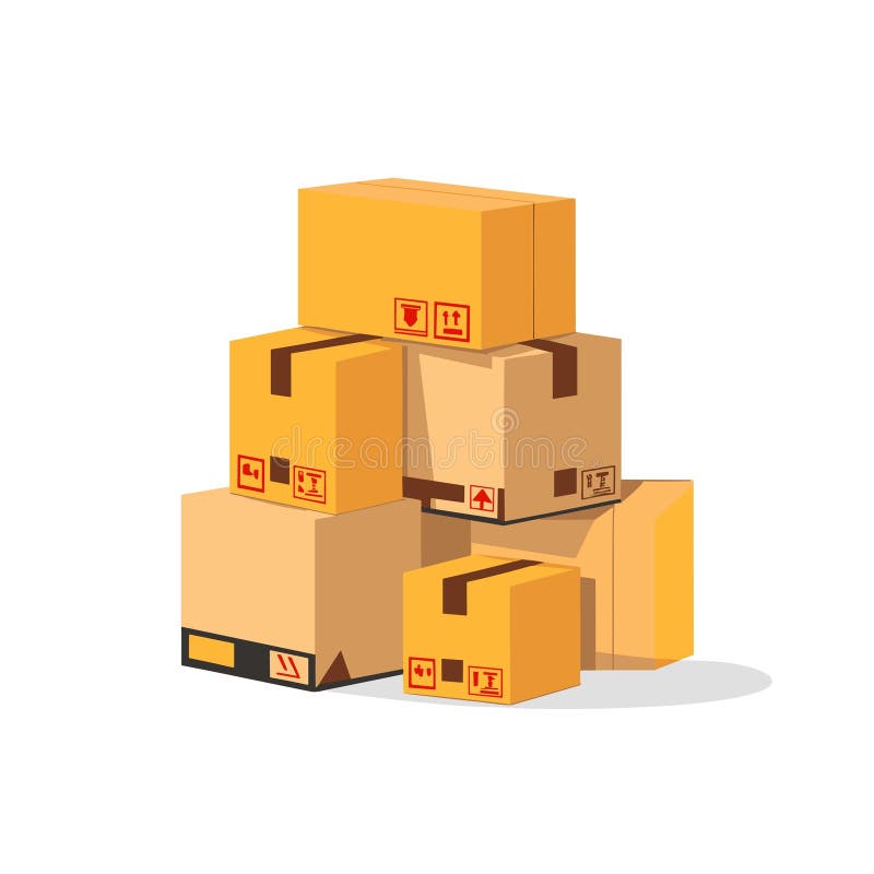 Stack of Boxes Warehouse Vector Flat Isolated Illustration Stock Vector ...