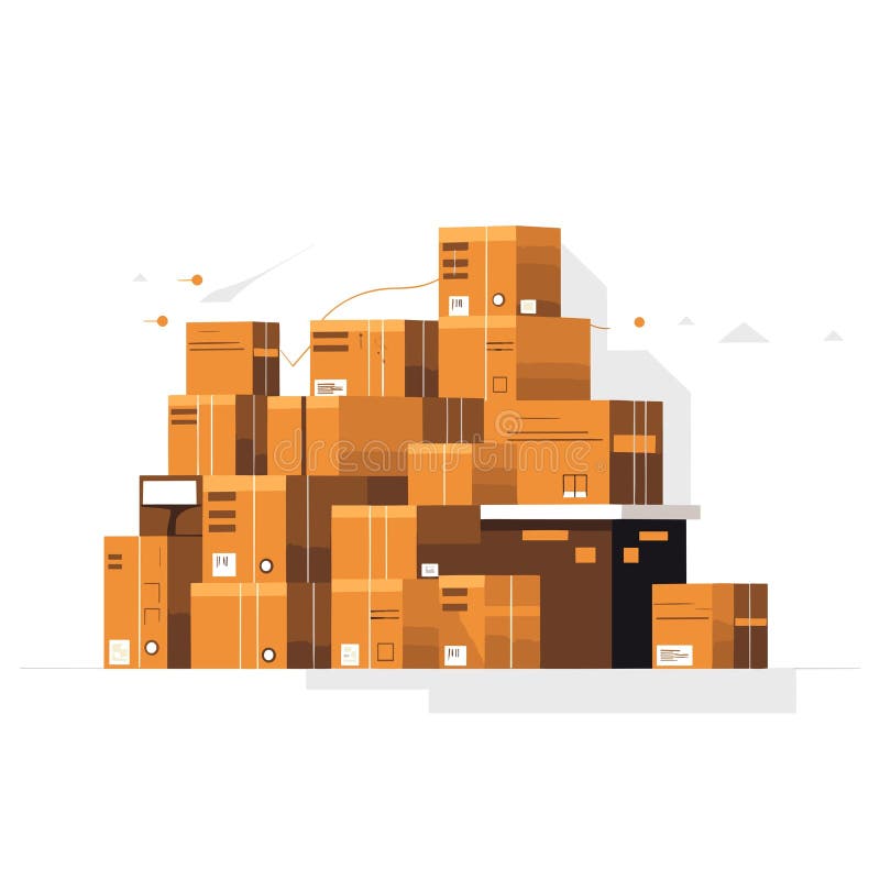 Stack of Boxes Warehouse Vector Flat Isolated Illustration Stock Vector ...