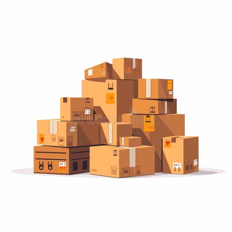 Stack of Boxes Warehouse Vector Flat Isolated Illustration Stock Vector ...