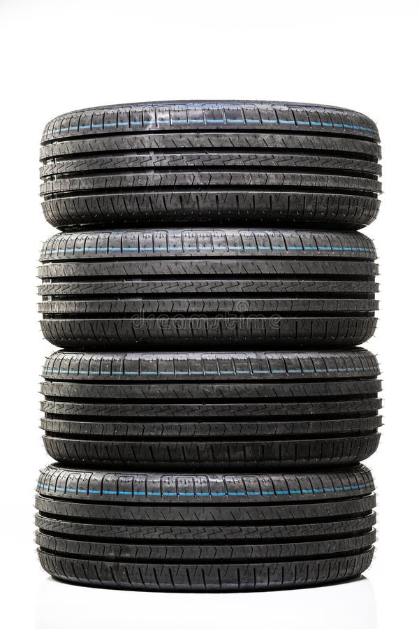 Stack of Brand New High Performance Car Tires Stock Photo - Image of ...
