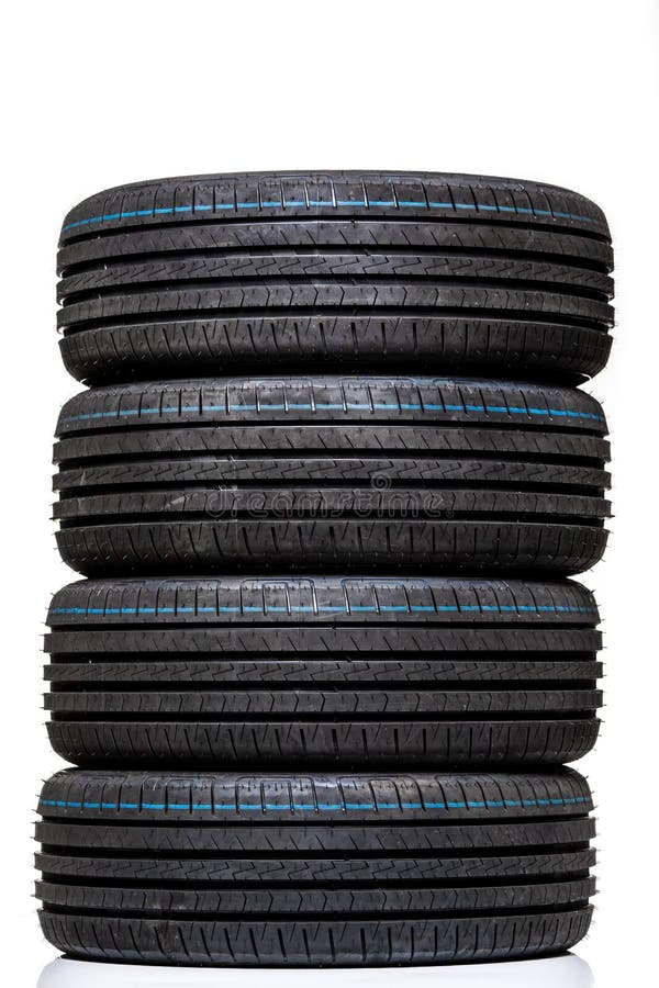 Stack of Brand New High Performance Car Tires Stock Photo - Image of ...