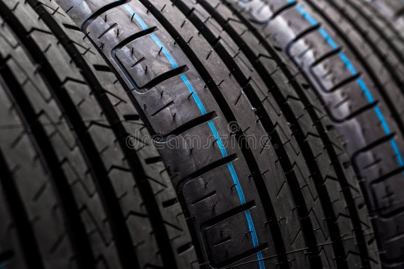 Stack Of Brand New High Performance Car Tires Stock Photo - Image of ...