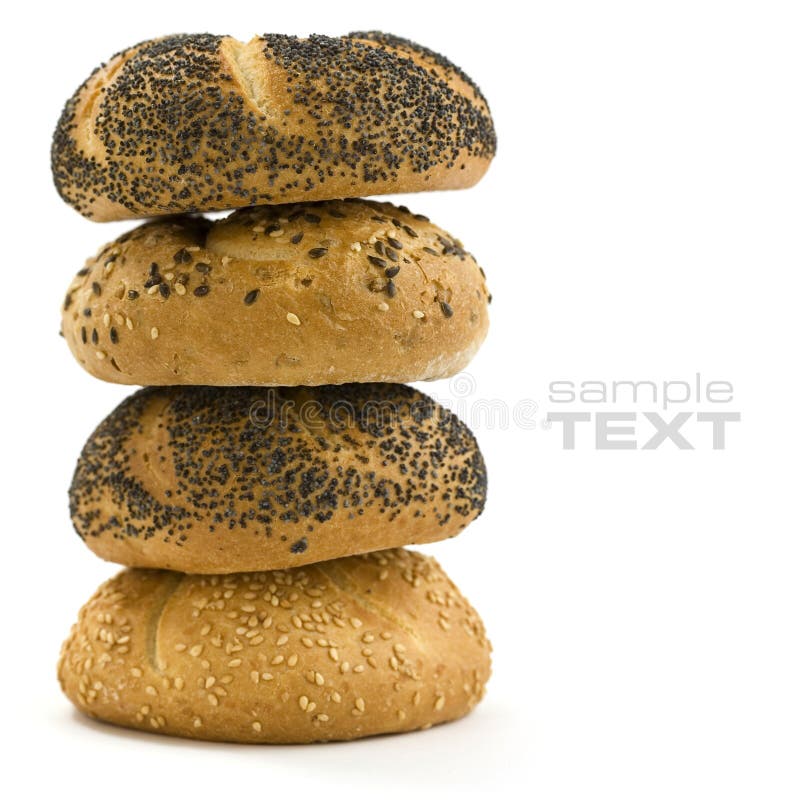 Stack of Bread stock photo. Image of isolated, beef, crispy - 10622436