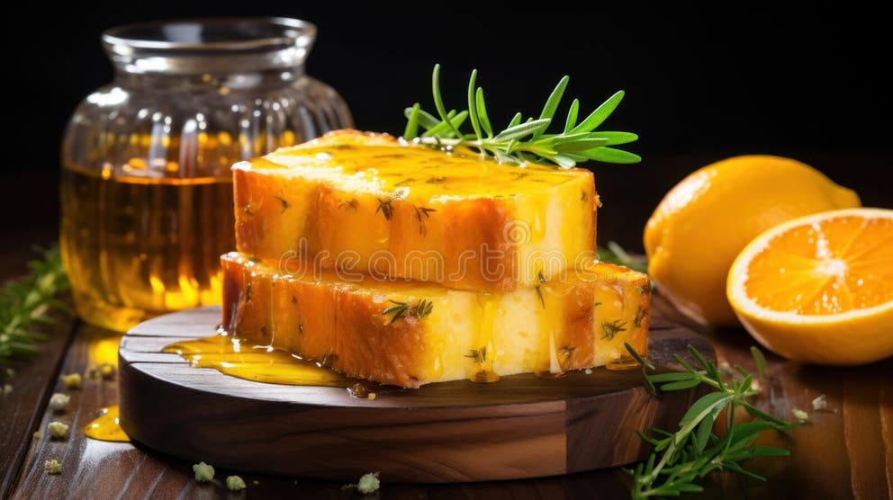 A Stack of Bread with Syrup on Top Stock Illustration - Illustration of ...