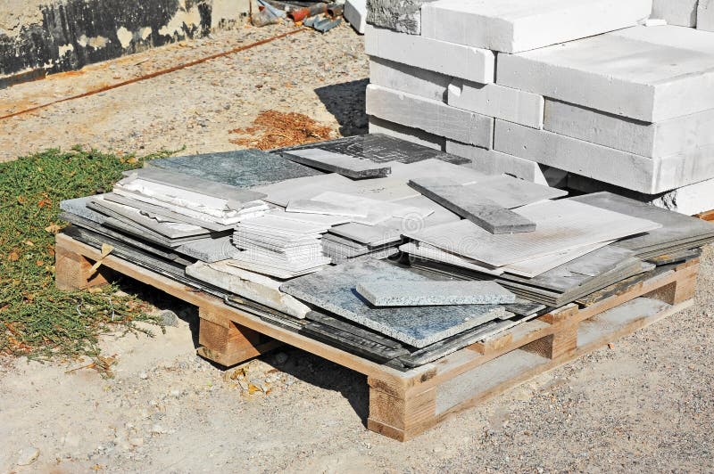 Stack of Brick and Material Waste Stock Photo - Image of business ...