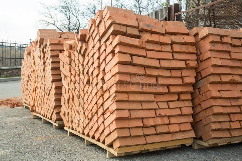 Stack of brick stock photo. Image of texture, material - 49666828