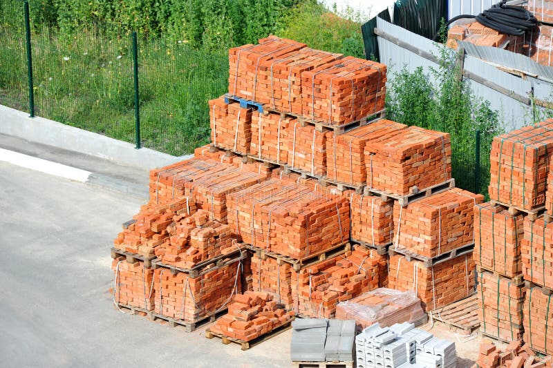 Stack of brick stock photo. Image of development, abstract - 43642648