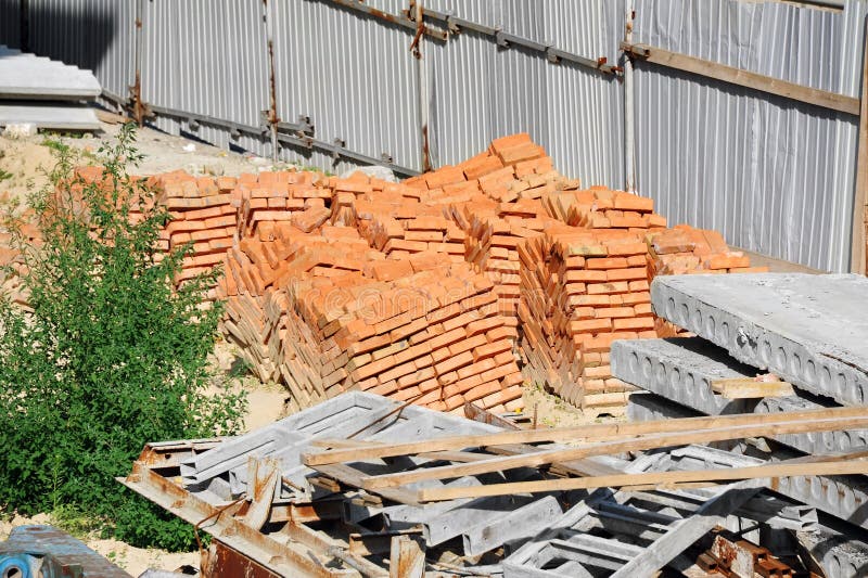Stack of brick stock photo. Image of rough, earth, built - 49676416