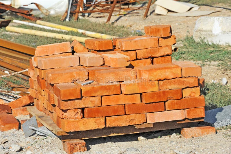 Stack of brick stock photo. Image of solid, masonry, stack - 84073462