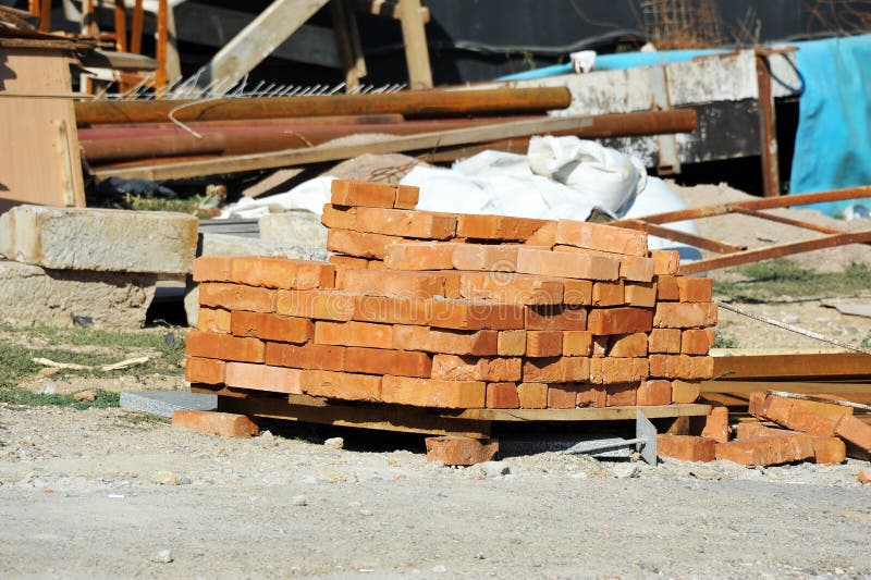 Stack of brick stock photo. Image of natural, stack, stone - 84628202