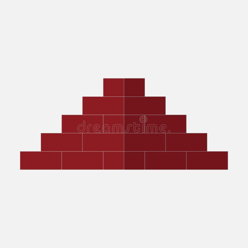 Stack of Brick Wall Vector Illustration Graphic Stock Vector ...